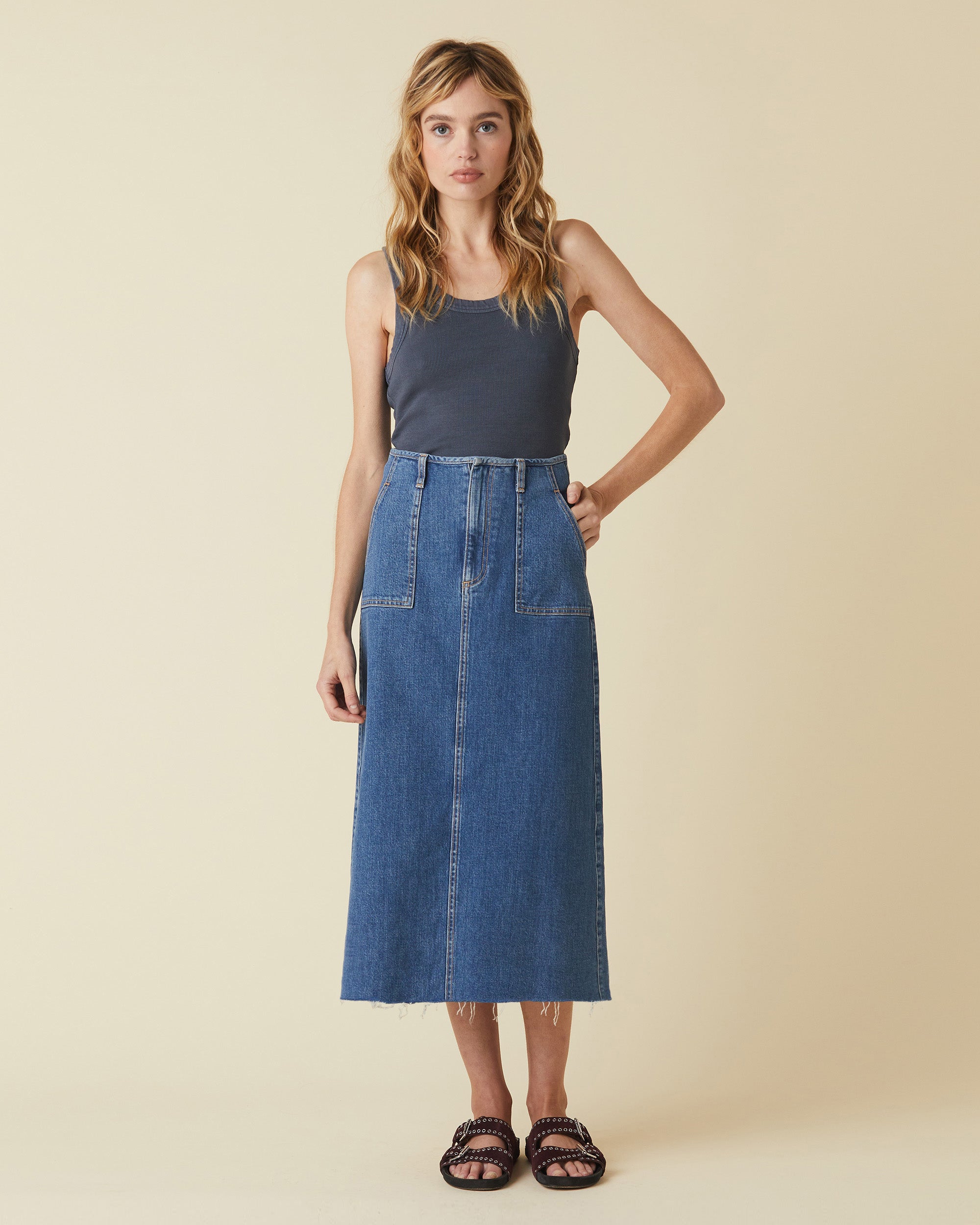 Jocelyn Midi Skirt – LE JEAN